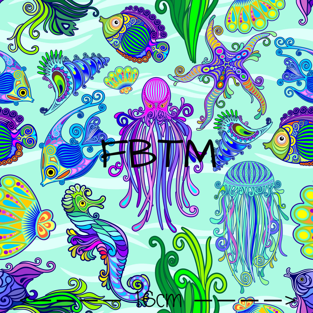 ROUND 34 - Hypnotic Sea Creatures – Fabric by TrishaMakes